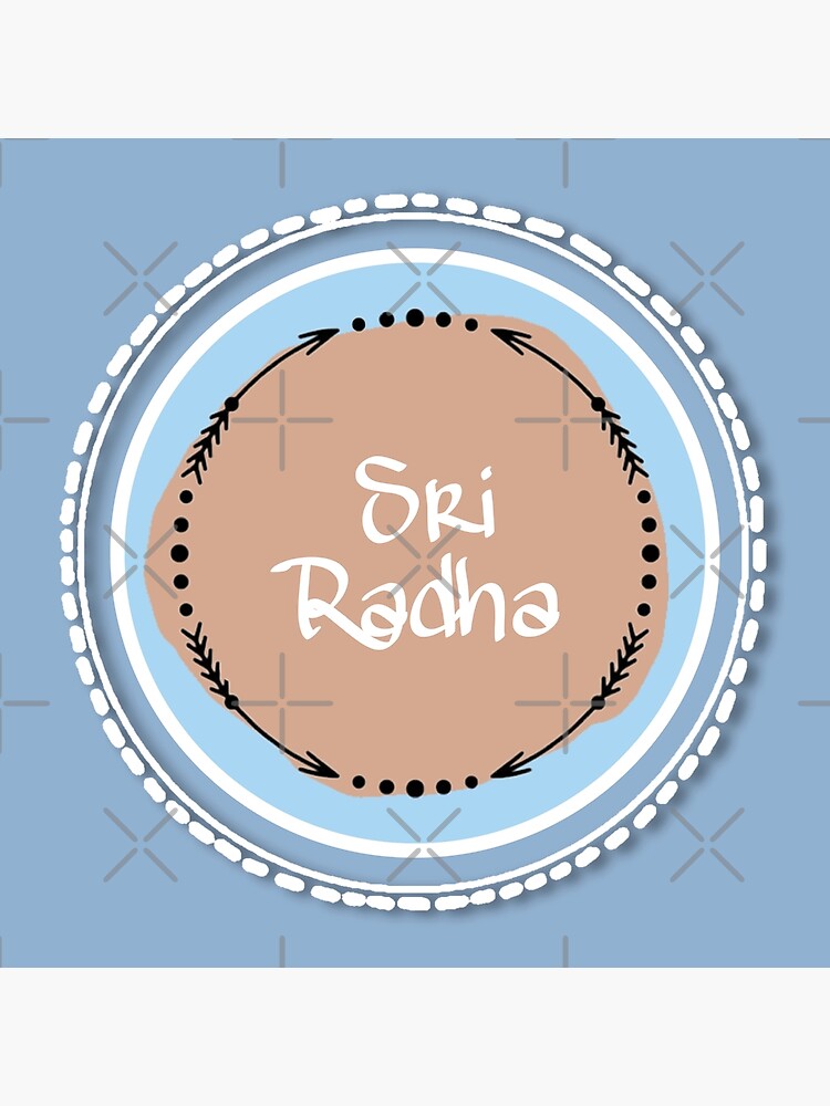 "Sri Radha Vrindavan logo, sri radhe " Art Print for Sale by Krishnavi ...