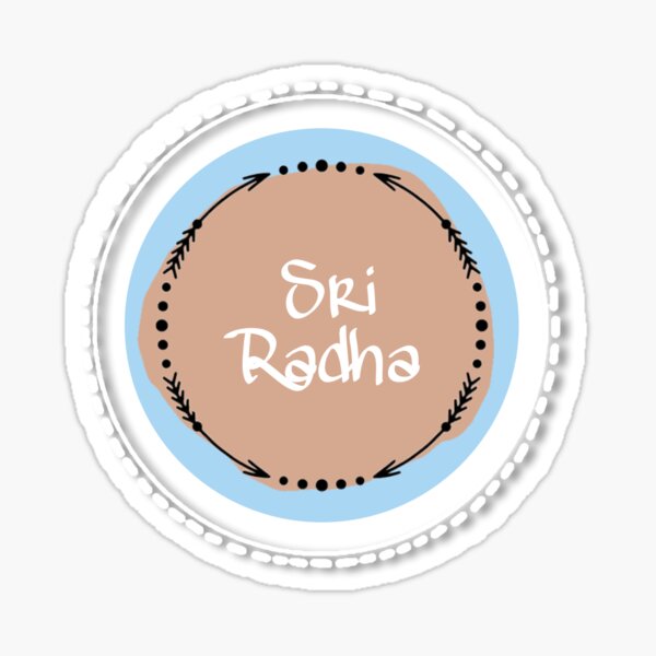 Pegatina «Logotipo de Sri Radha Vrindavan, Sri Radhe» de Krishnavi ...