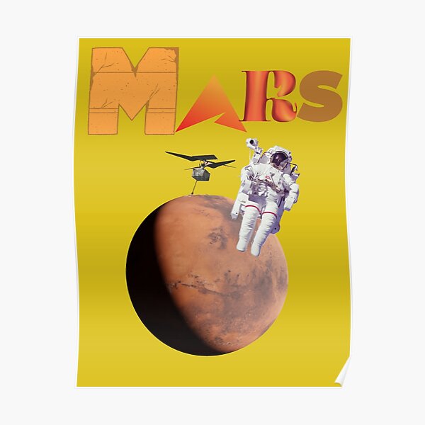 "Mars , interplanetary journey , red planet " Poster for Sale by SNK90 ...