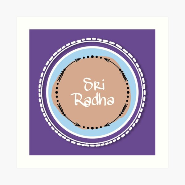 "Sri Radha Vrindavan logo, sri radhe " Art Print for Sale by Krishnavi ...