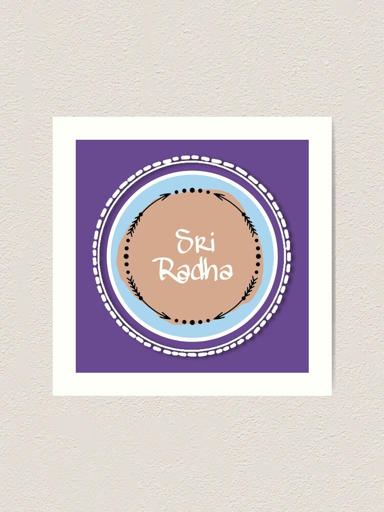 "Sri Radha Vrindavan logo, sri radhe " Art Print for Sale by Krishnavi ...