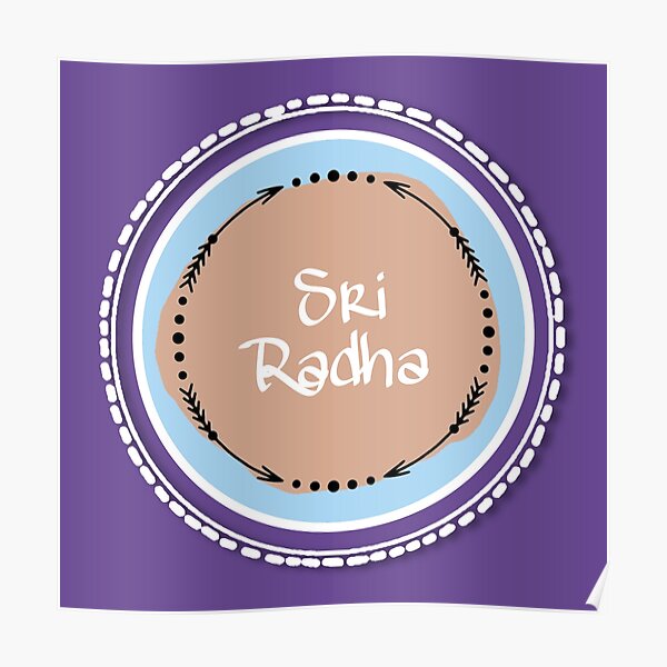 "Sri Radha Vrindavan logo, sri radhe " Poster for Sale by Krishnavi ...