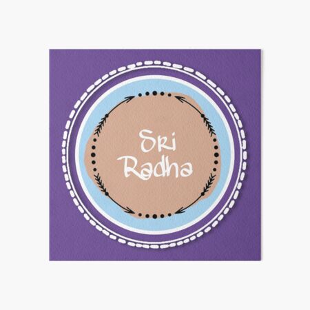 "Sri Radha Vrindavan logo, sri radhe " Art Board Print for Sale by ...