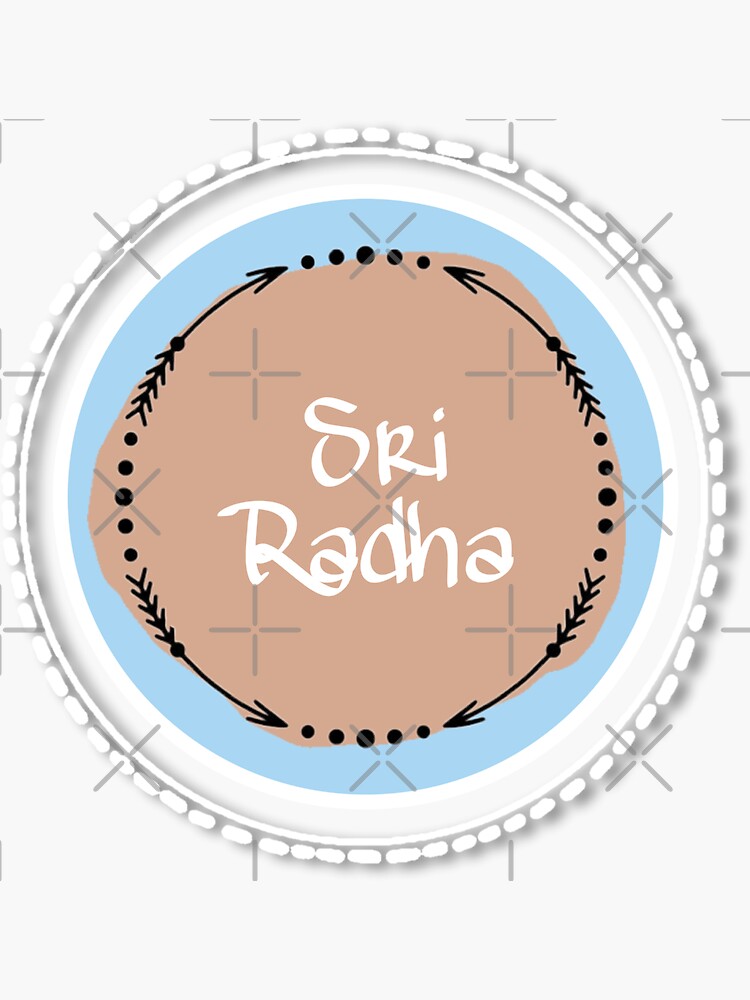"Sri Radha Vrindavan logo, sri radhe " Sticker for Sale by Krishnavi ...