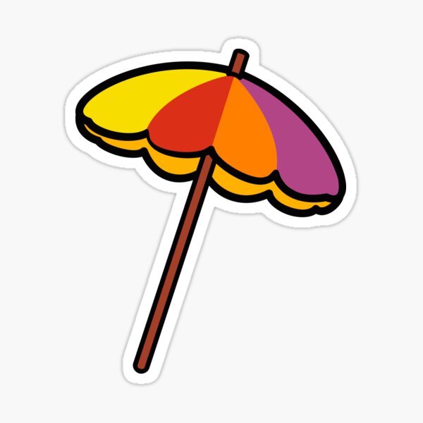 "Summer Beach Umbrella" Sticker for Sale by GoobyCloud | Redbubble