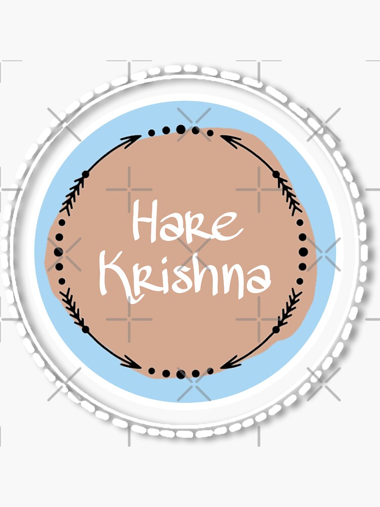 " Hare Krishna logo Vrindavan " Sticker for Sale by Krishnavi | Redbubble