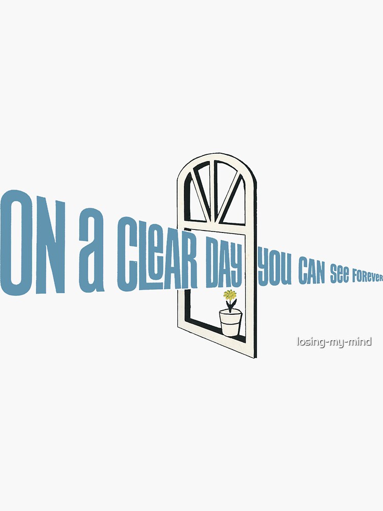 "On a Clear Day You Can See Forever (1965)" Sticker for Sale by losing ...