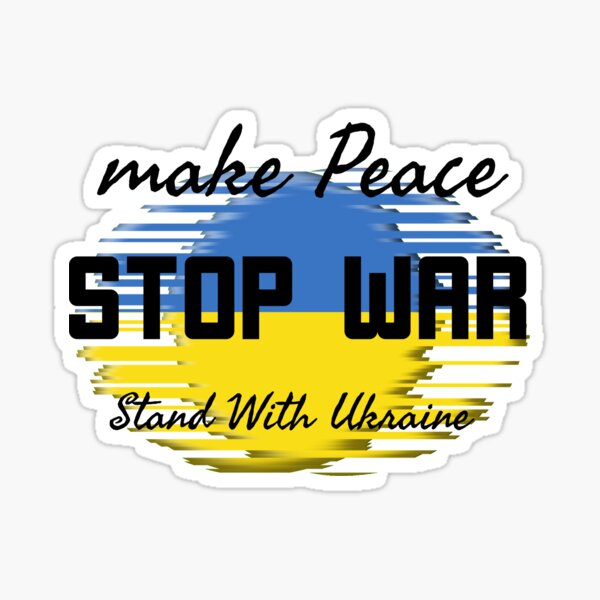 "Make Peace Stop War" Sticker for Sale by TeeChic12 | Redbubble