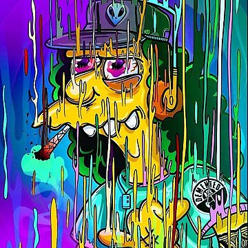 "Otto the bus driver trippy psychedelic dripping design" Poster for ...