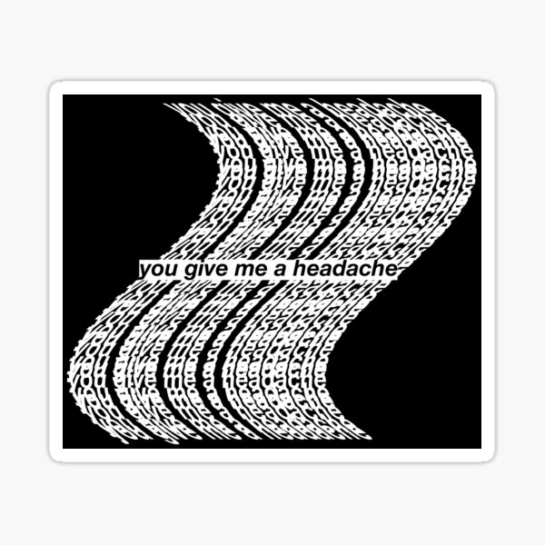 "headache" Sticker for Sale by tickdesigns | Redbubble