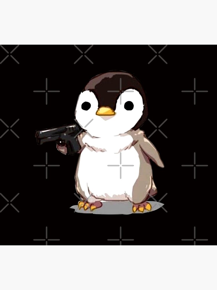 "Cute Penguin with a Gun" Poster for Sale by Internetan | Redbubble