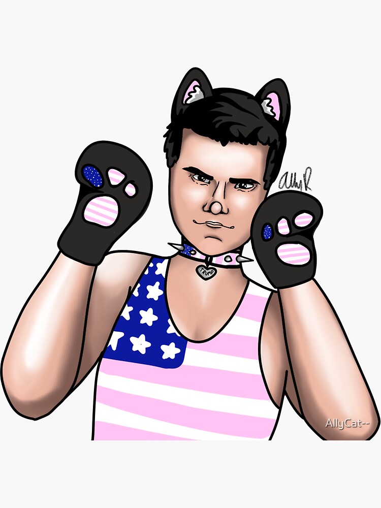 "Cat Boy Ben Shapiro" Sticker for Sale by AllyCat-- | Redbubble