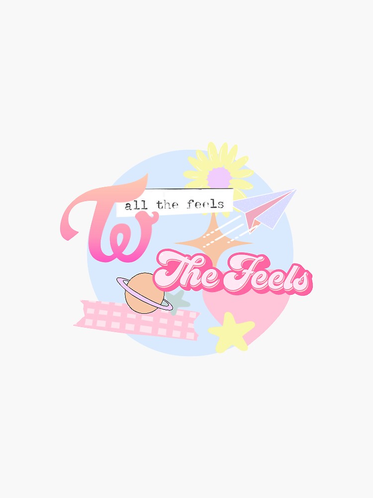 "TWICE The Feels Collage Art" Sticker for Sale by PeachieMilkCo | Redbubble