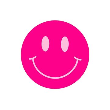 "Pink Smiley Face VSCO Preppy Aesthetic Sticker" Sticker for Sale by ...