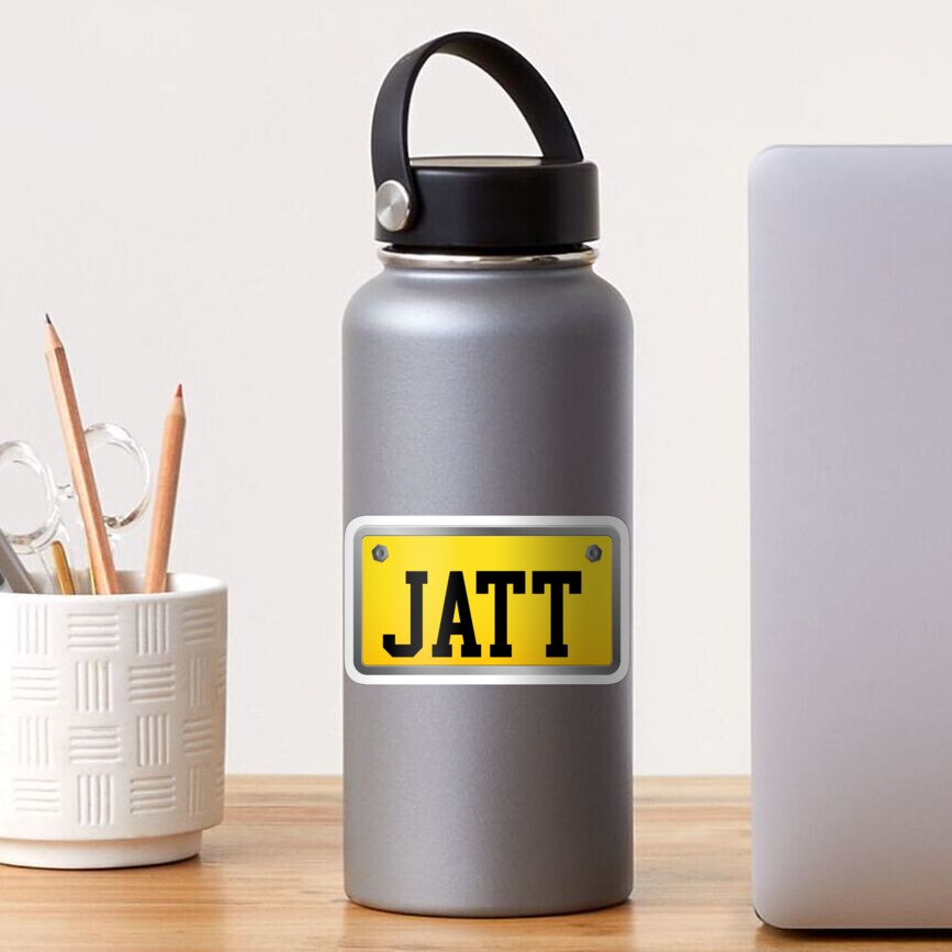 "Jatt Name plate sticker" Sticker for Sale by Trikav | Redbubble