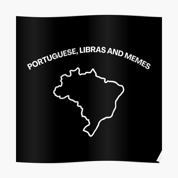 "These are the brazilian languages - black background" Poster for Sale ...