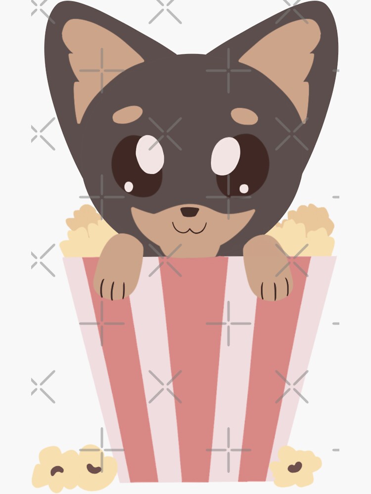 "Chibi Phoebe Popcorn" Sticker for Sale by AzureRose | Redbubble