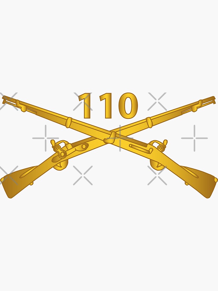 "Army - 110th Infantry Regiment - Inf Branch wo Txt X 300" Sticker for ...