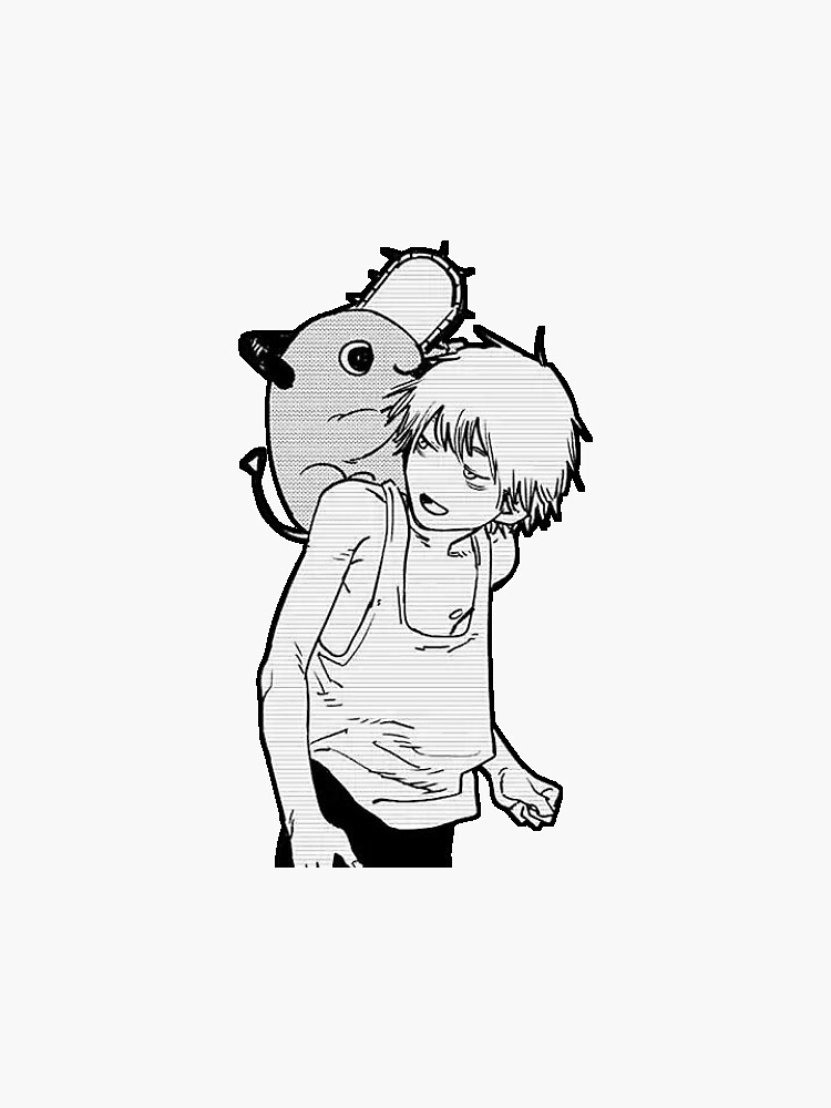 "Denji and Pochita - Chainsaw Man Sticker" Sticker for Sale by ...
