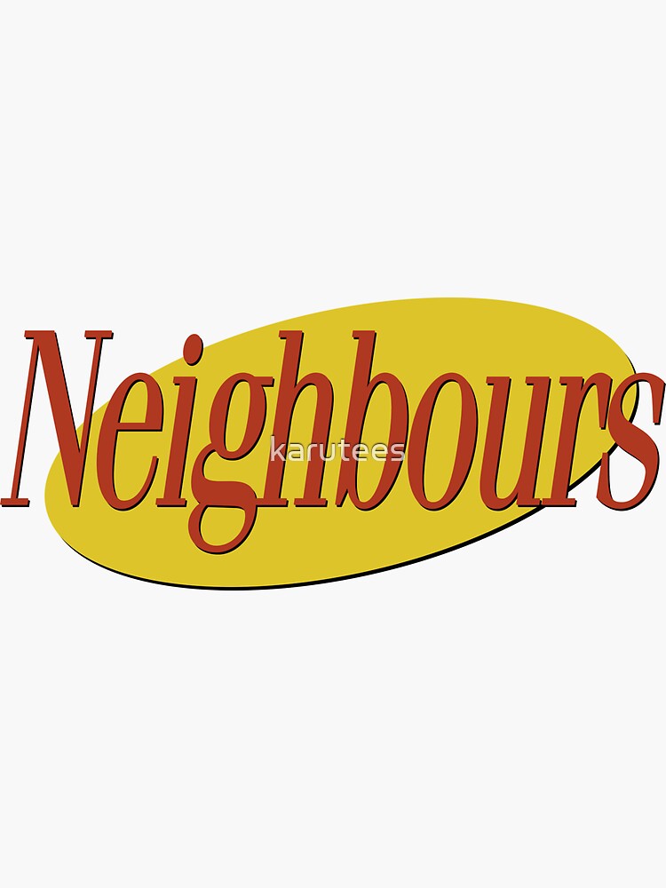"Neighbours Mashup" Sticker for Sale by karutees | Redbubble