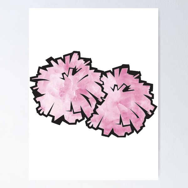 "Cheerleader Pink Pom Poms" Poster for Sale by ClothingIL | Redbubble