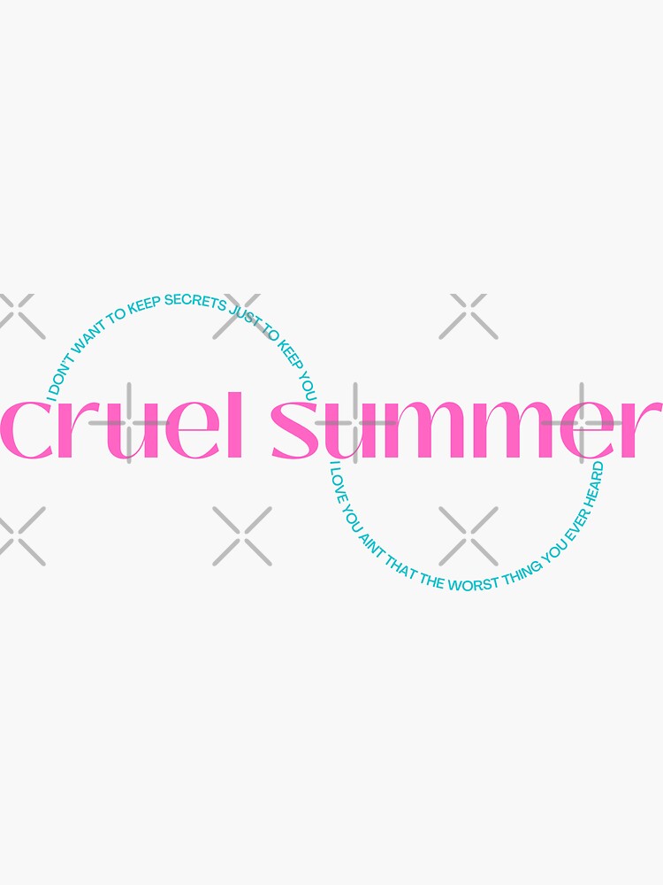 "Taylor Swift cruel summer" Sticker for Sale by sarahswiftie | Redbubble