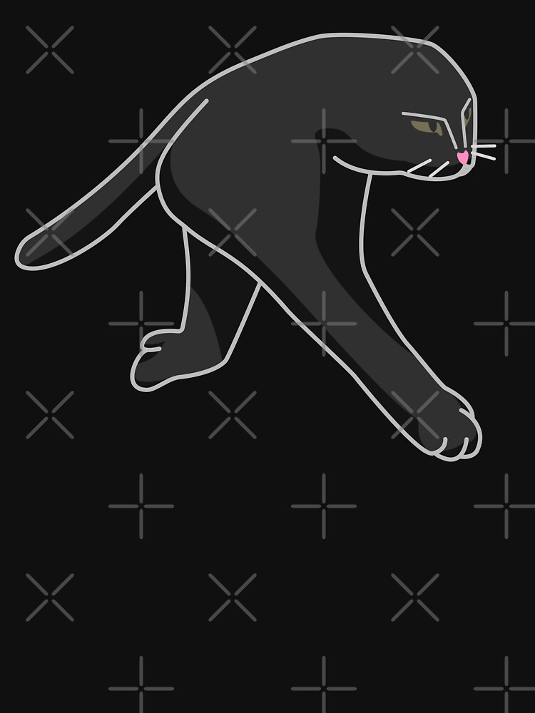 "Black Half Cat / Panorama Fail Cat / Singko peso cat Meme" T-shirt for ...