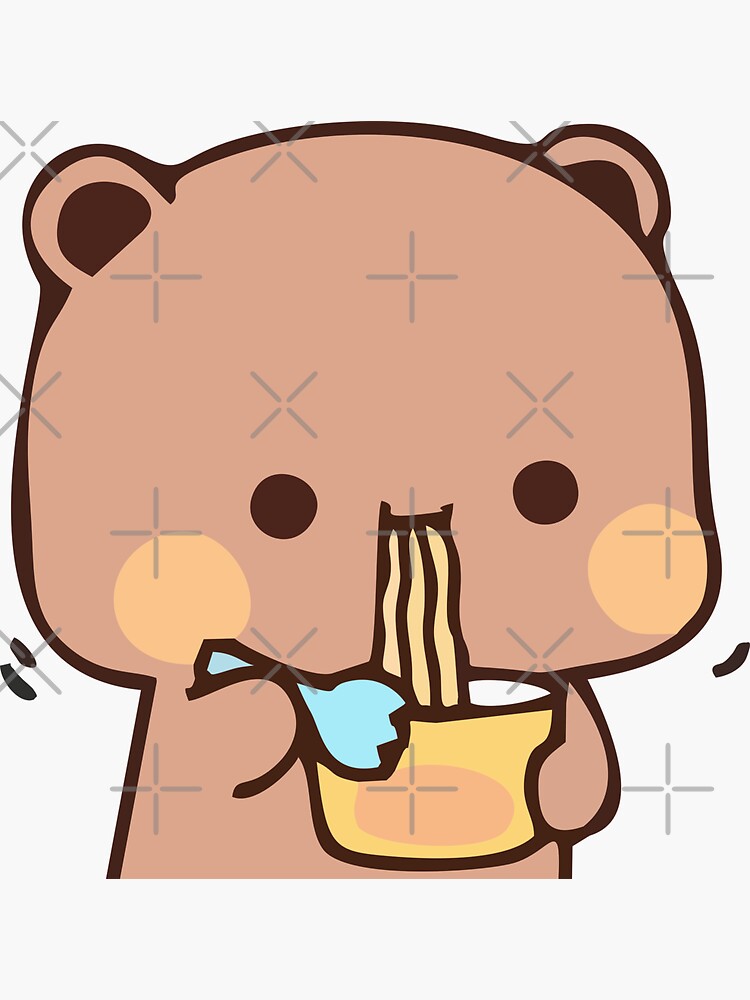 "PANDA BEAR, bubu and dudu EAT RAMEN" Sticker for Sale by PaitoShop ...