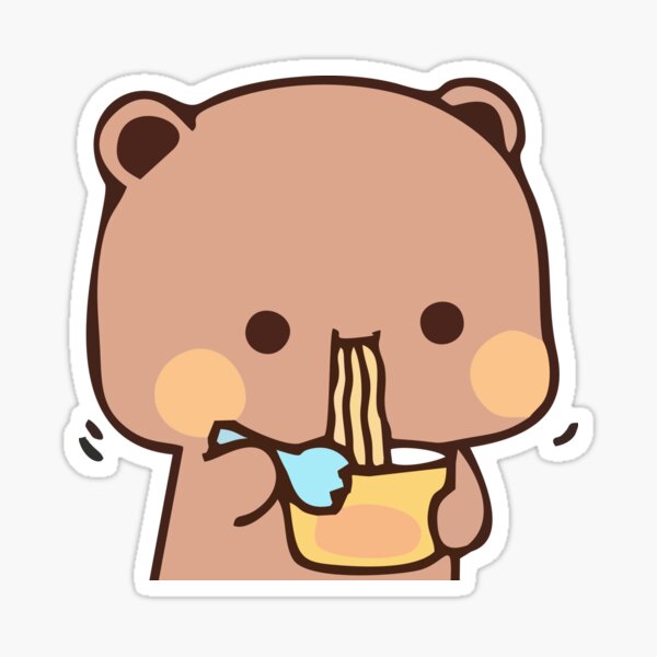 "PANDA BEAR, bubu and dudu EAT RAMEN" Sticker for Sale by PaitoShop ...