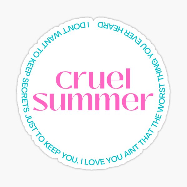 "Taylor Swift cruel summer" Sticker for Sale by sarahswiftie | Redbubble