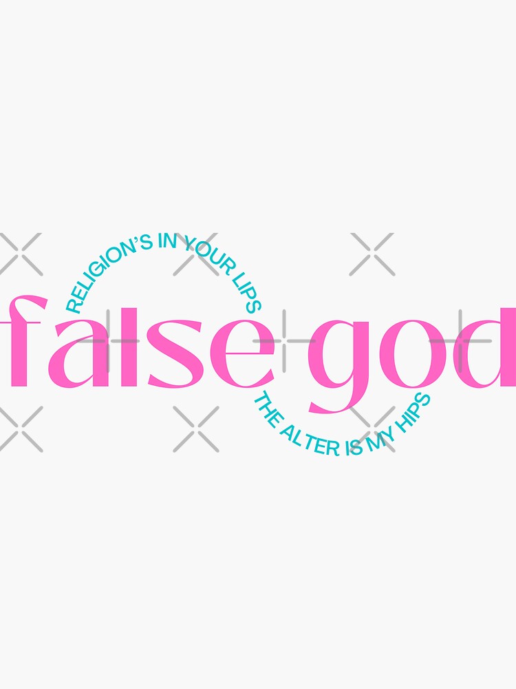 "Taylor Swift false god" Sticker for Sale by sarahswiftie | Redbubble