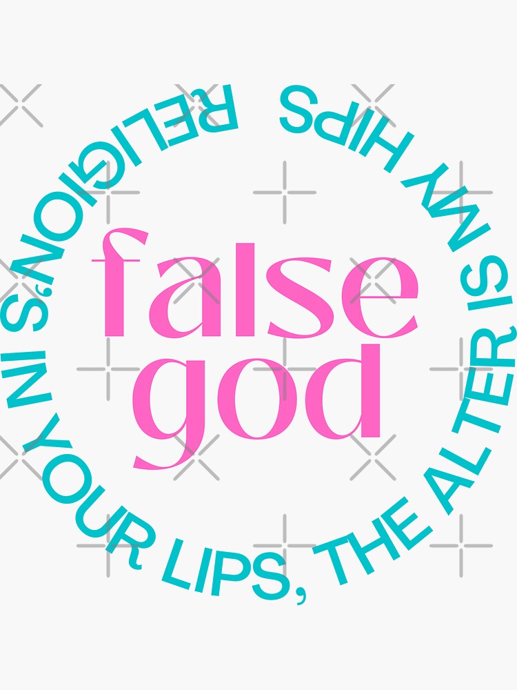 "Taylor Swift false god" Sticker for Sale by sarahswiftie | Redbubble