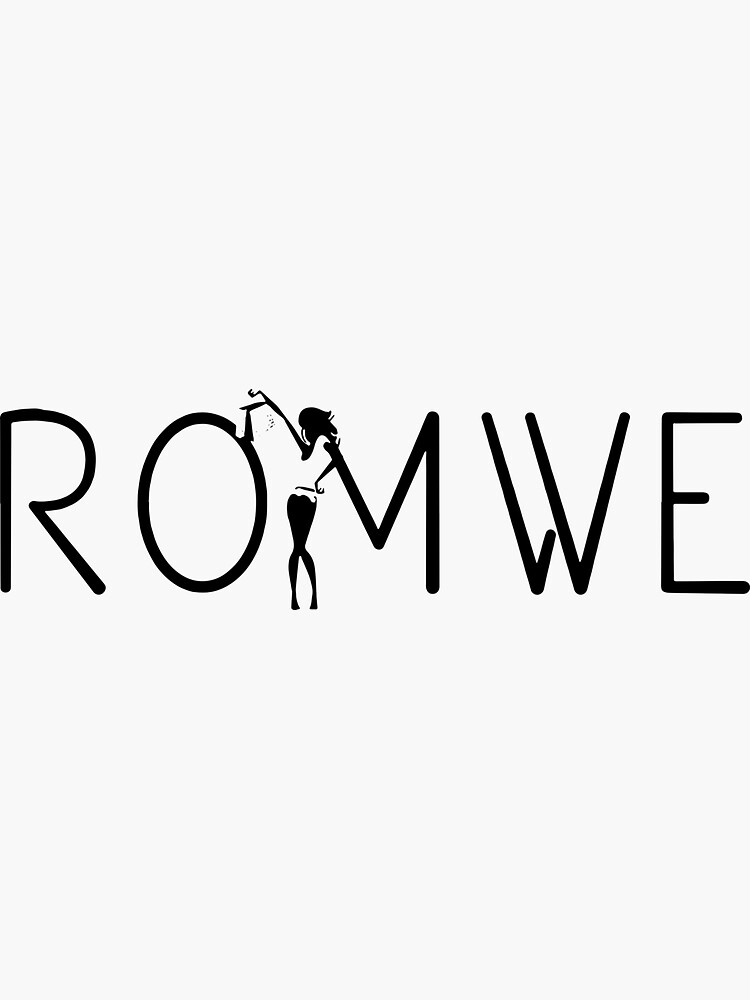 "romwe" Sticker for Sale by ConnoryWood | Redbubble