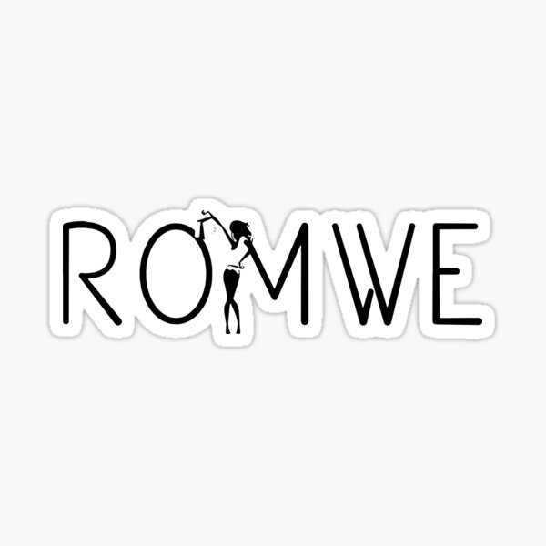 "romwe" Sticker for Sale by ConnoryWood | Redbubble