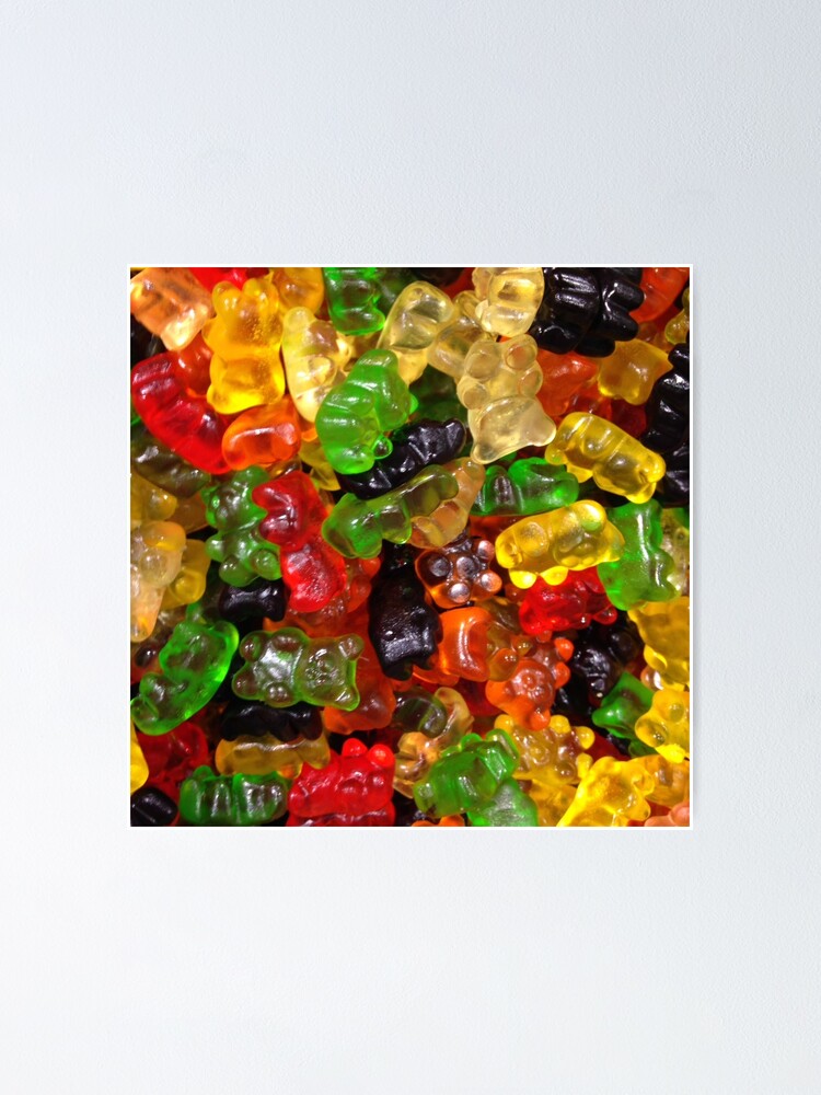 "cute colorful sweet candy gummy bear " Poster for Sale by lfang77 ...