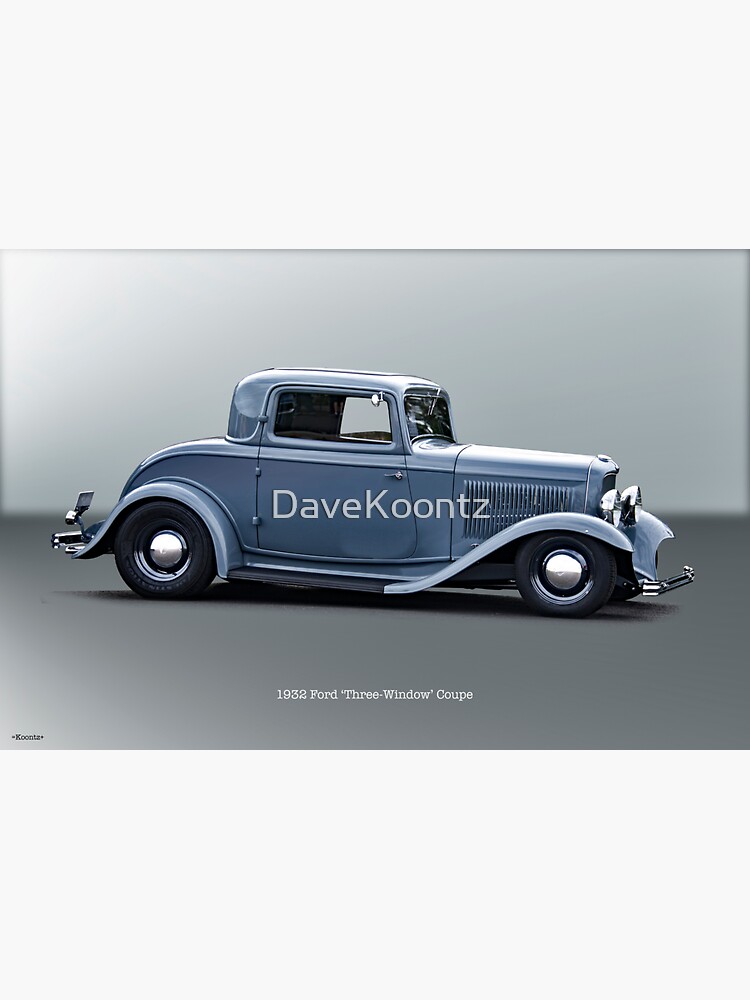 "1932 Ford 'Classic Three-Window' Coupe " Sticker for Sale by ...