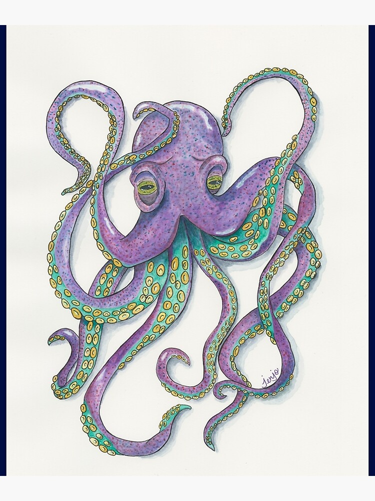 "Wiggles the Octopus Graphic " Art Print for Sale by ScottTeeple2 ...