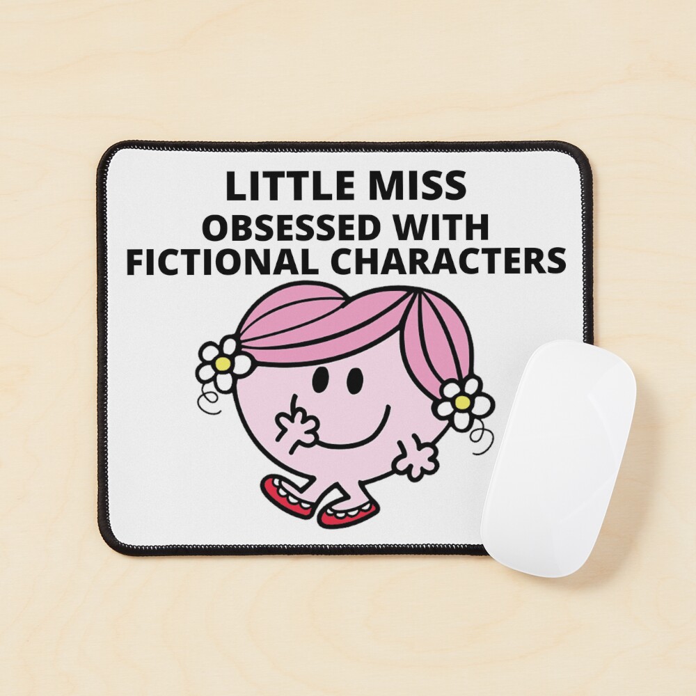 "little miss obsessed with fictional characters" Sticker for Sale by ...