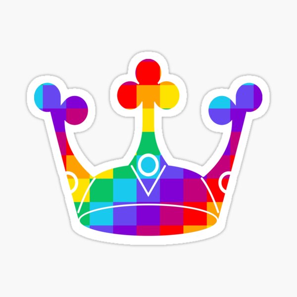 "LGBTQ Rainbow Crown Pride" Sticker for Sale by Tinkery | Redbubble