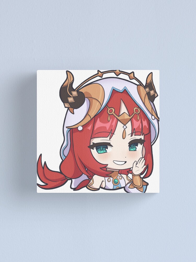 "Nilou - Genshin Impact Sumeru Cute Kawaii Sticker Emoji Emote" Canvas ...