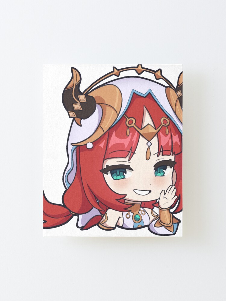 "Nilou - Genshin Impact Sumeru Cute Kawaii Sticker Emoji Emote" Mounted ...