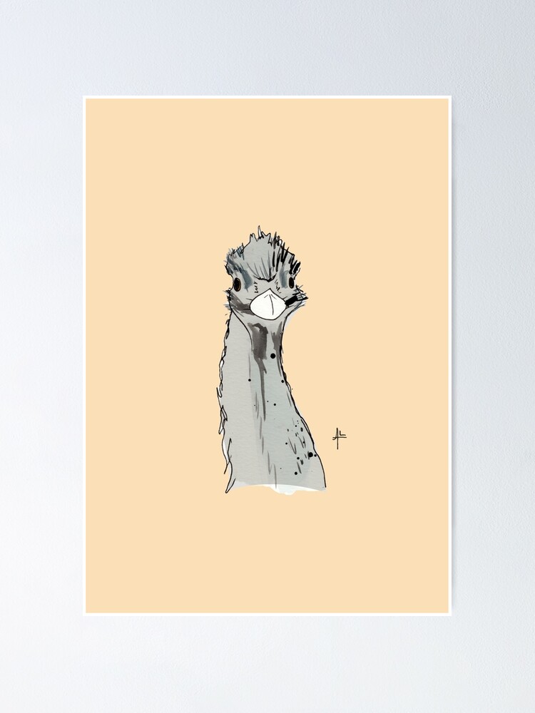 "Emu's Mask Protects You" Poster for Sale by CleanerAir | Redbubble