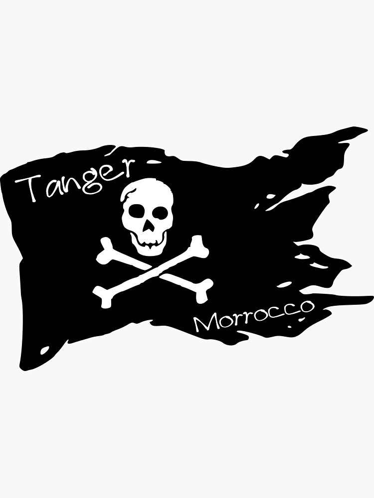 "Flag tanger morrocco - Pirate society" Sticker for Sale by ...