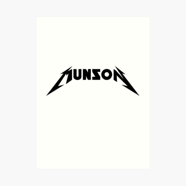 "MUNSON - metal logo" Art Print for Sale by Primotees | Redbubble