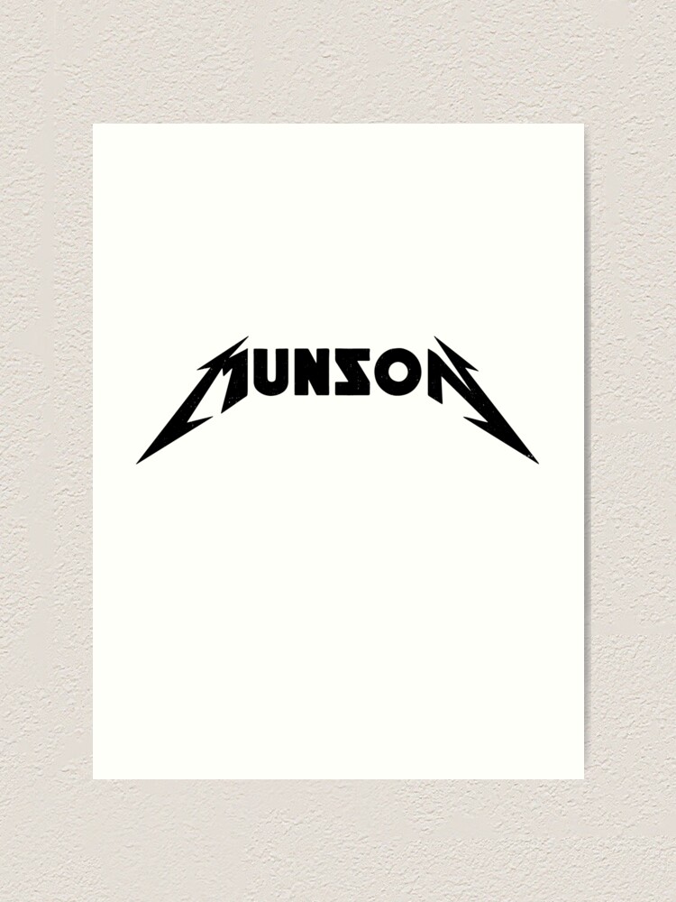 "MUNSON - metal logo" Art Print for Sale by Primotees | Redbubble