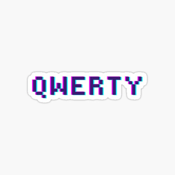 "Qwerty Keyboard " Sticker for Sale by Ccompiti | Redbubble