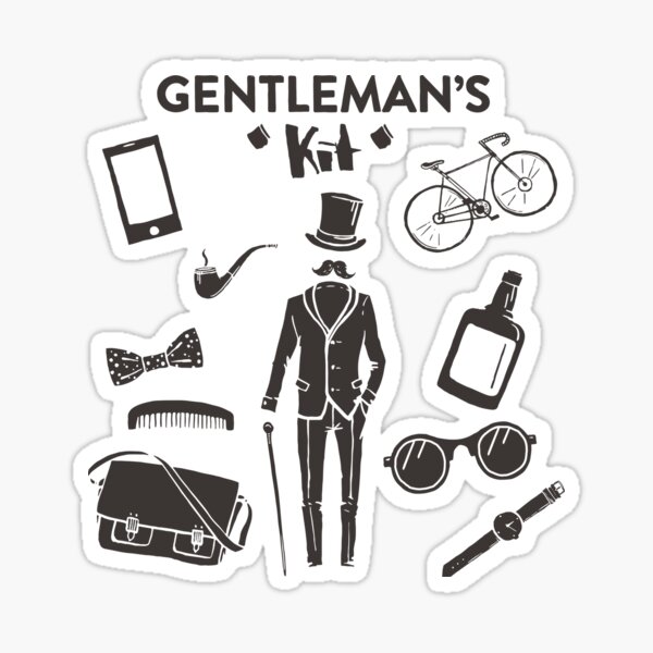 "Gentleman's Kit" Sticker for Sale by TreeDead | Redbubble