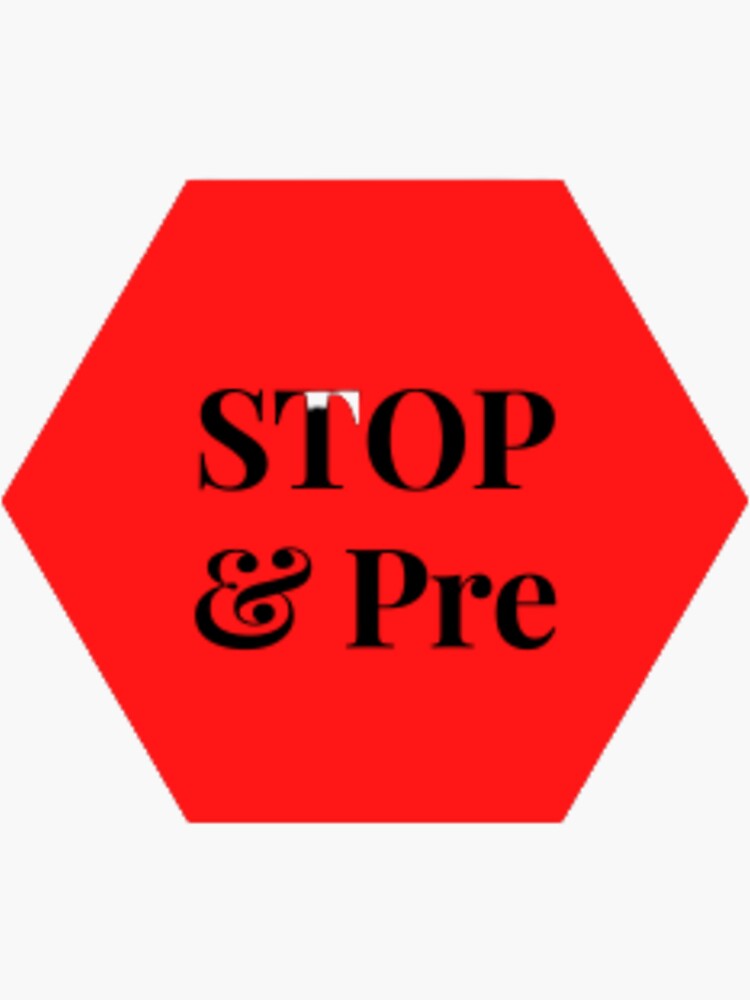 "Stop Pre Running" Sticker for Sale by HANEEN2022 | Redbubble