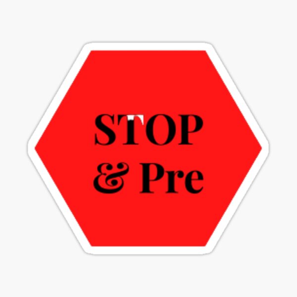 "Stop Pre Running" Sticker for Sale by HANEEN2022 | Redbubble