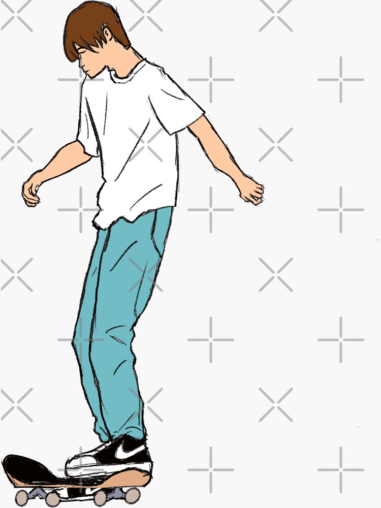 "skater boy" Sticker for Sale by crouchingmonkey | Redbubble